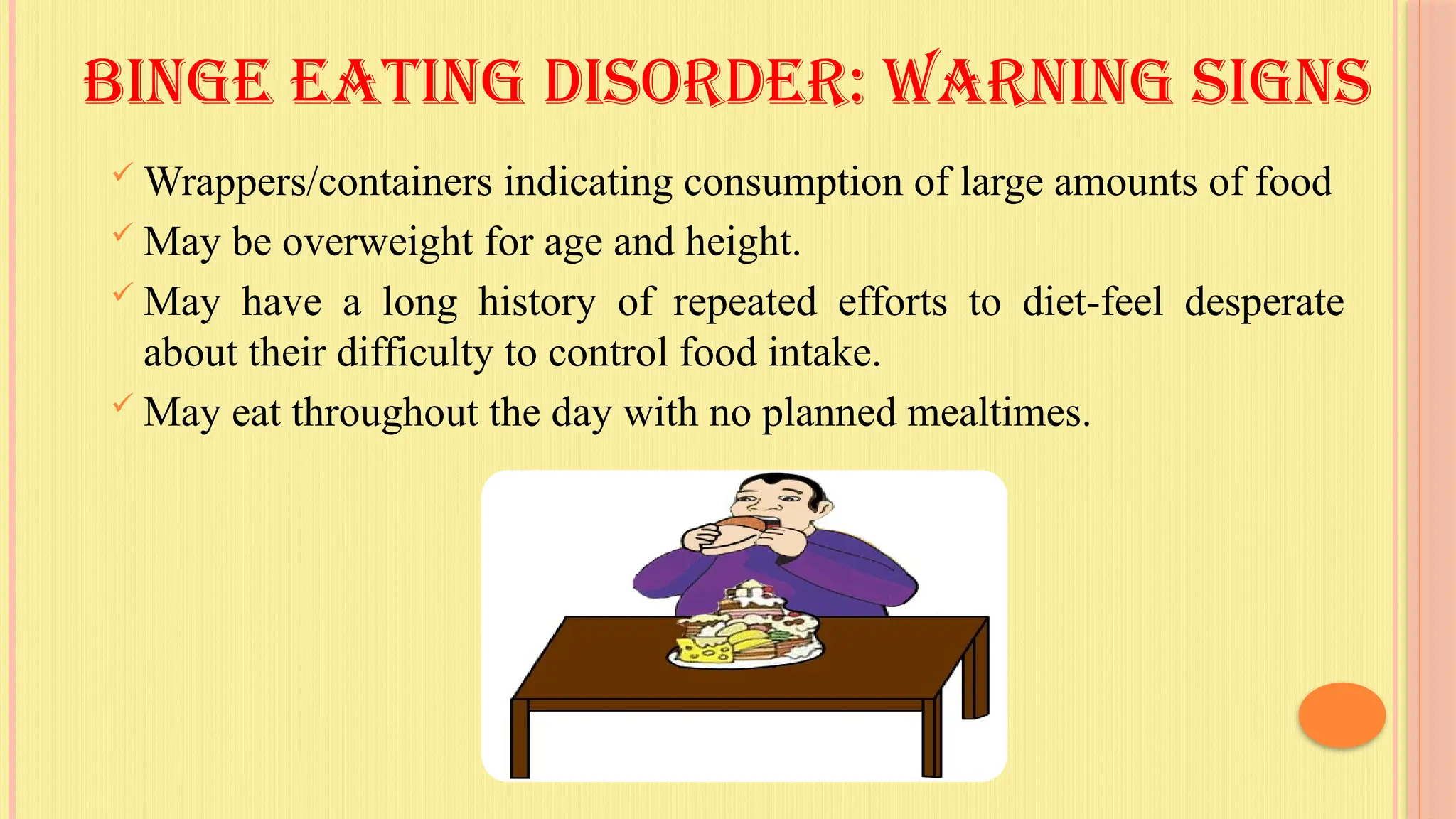 EATING DISORDERS (anorexia nervosa, bulimia nervosa, binge eating ...