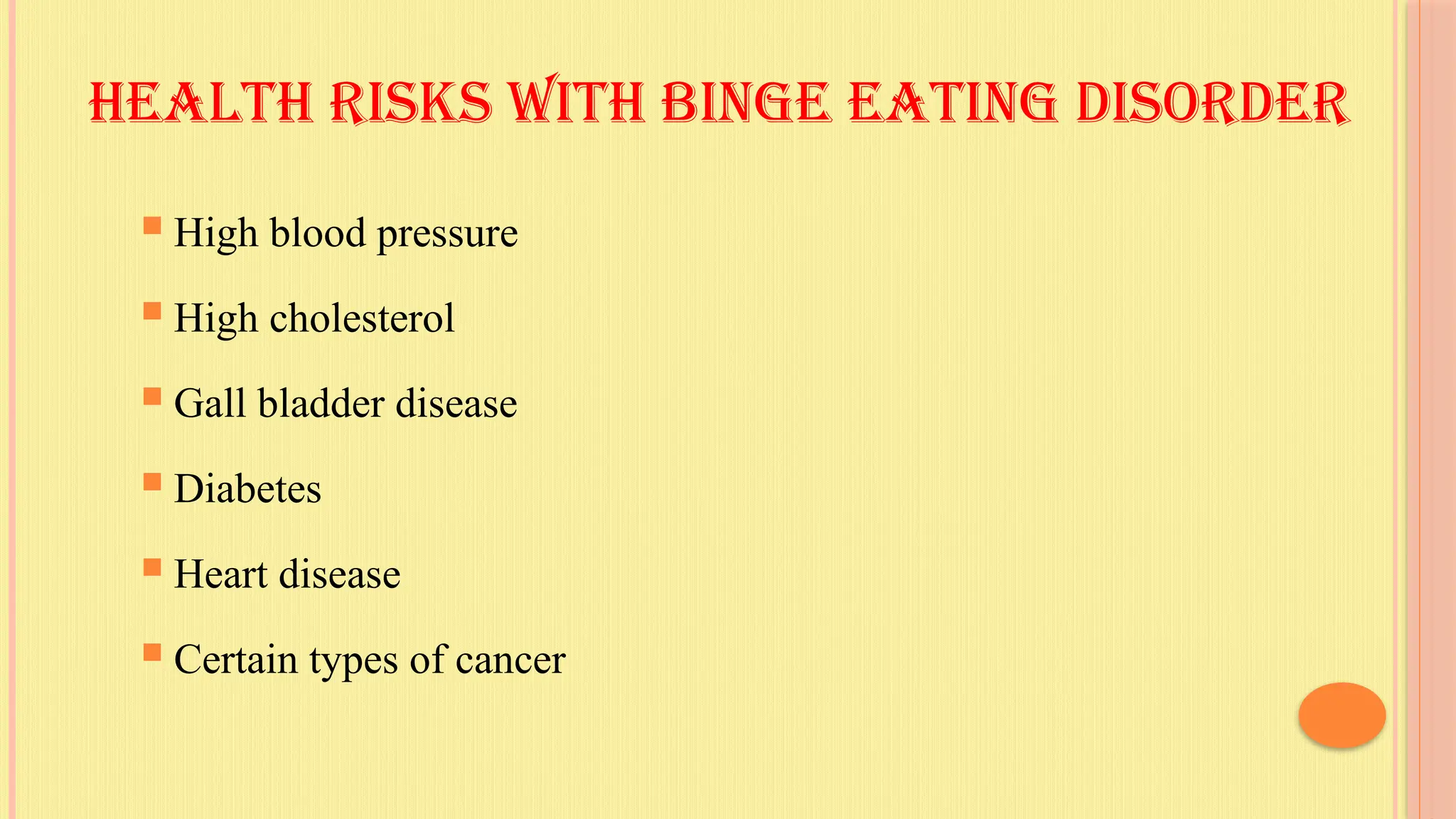 EATING DISORDERS (anorexia nervosa, bulimia nervosa, binge eating ...