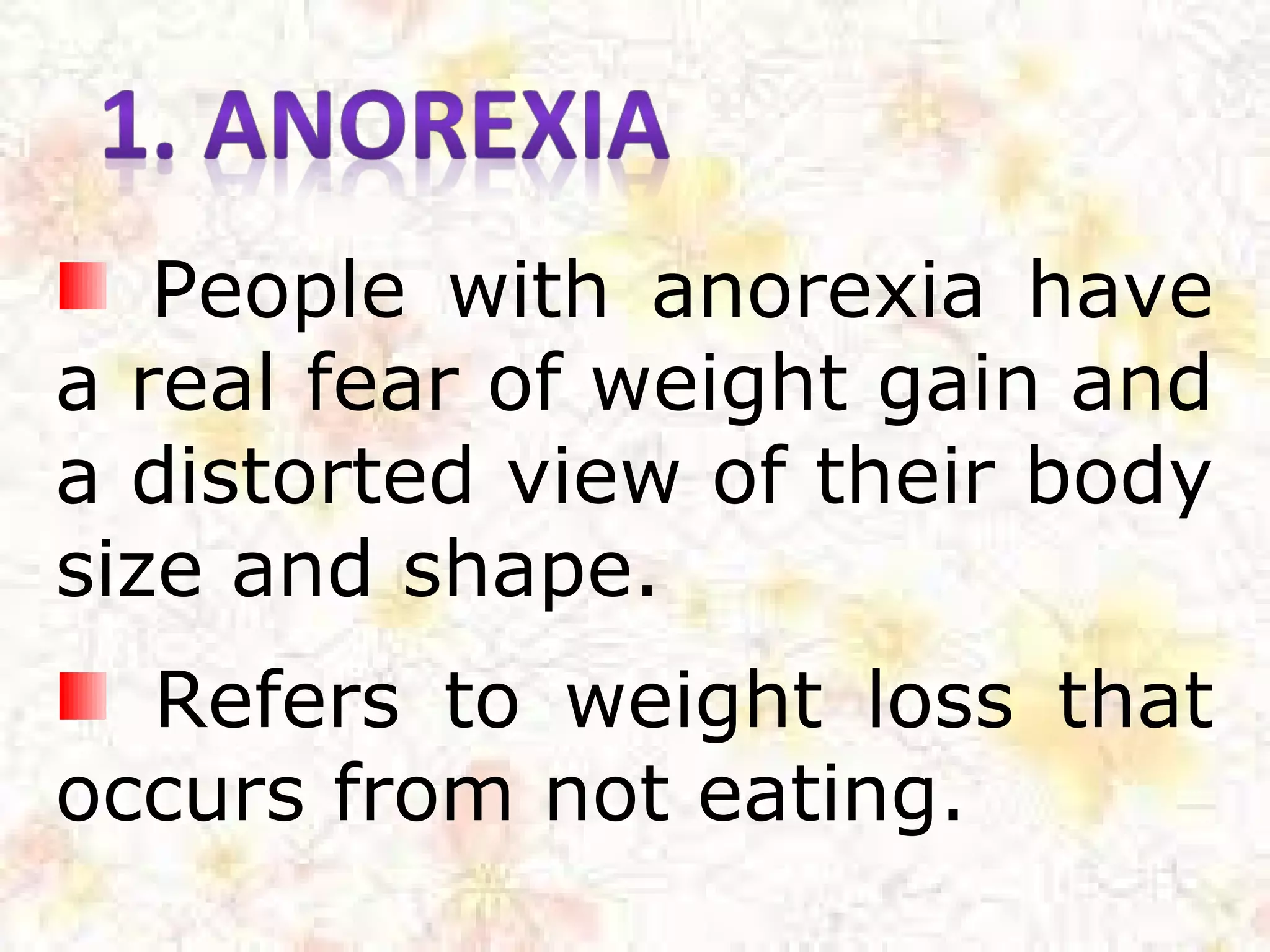 Eating disorders and mental health challenges | PPT