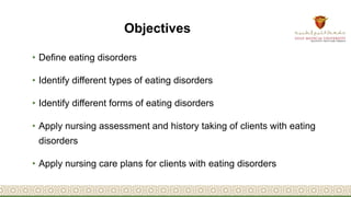 Eating disorders and nursing care | PPTX