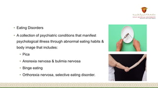 Eating disorders and nursing care | PPTX
