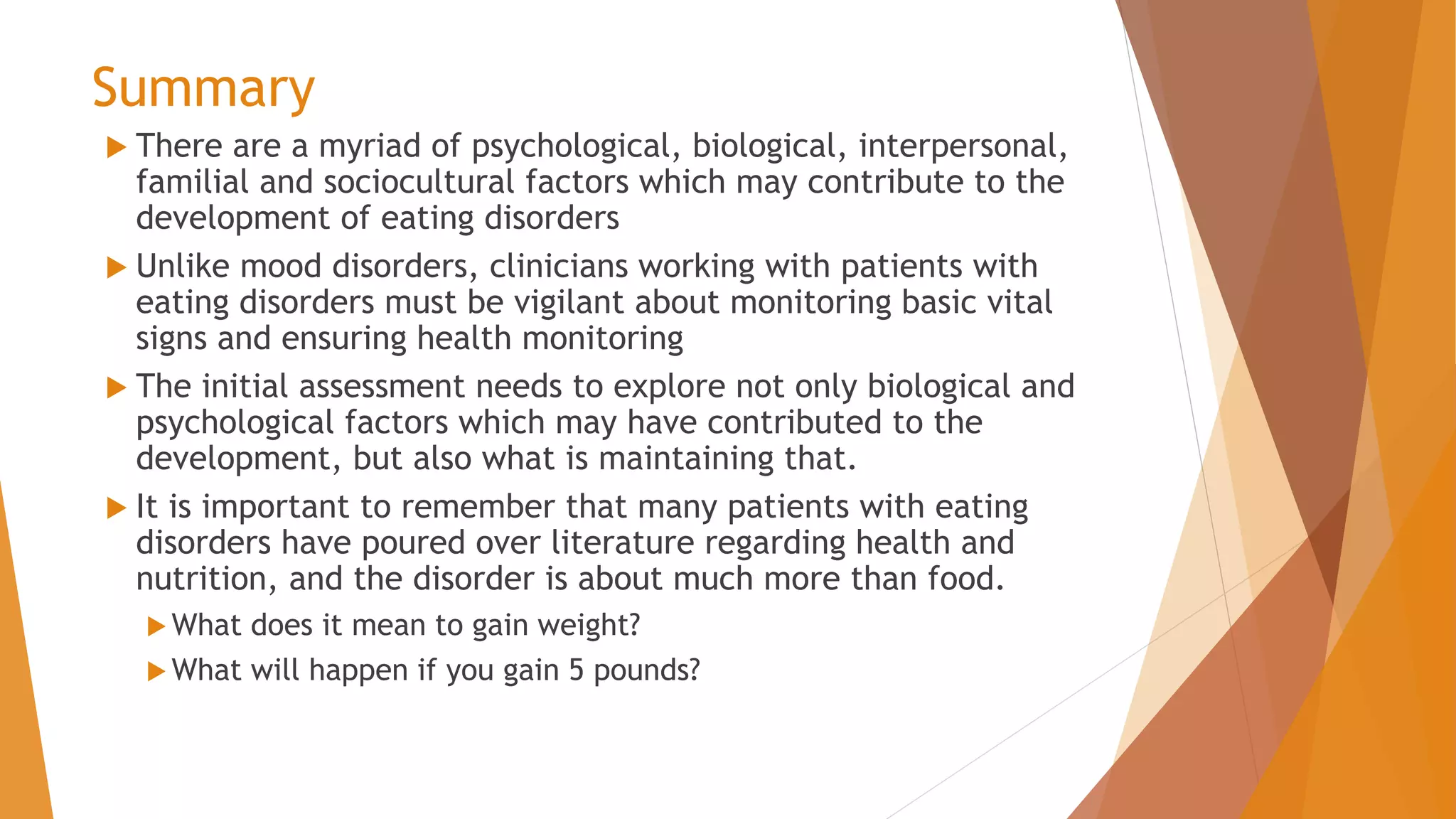 Eating Disorders Assessment: Part 1 | PPTX