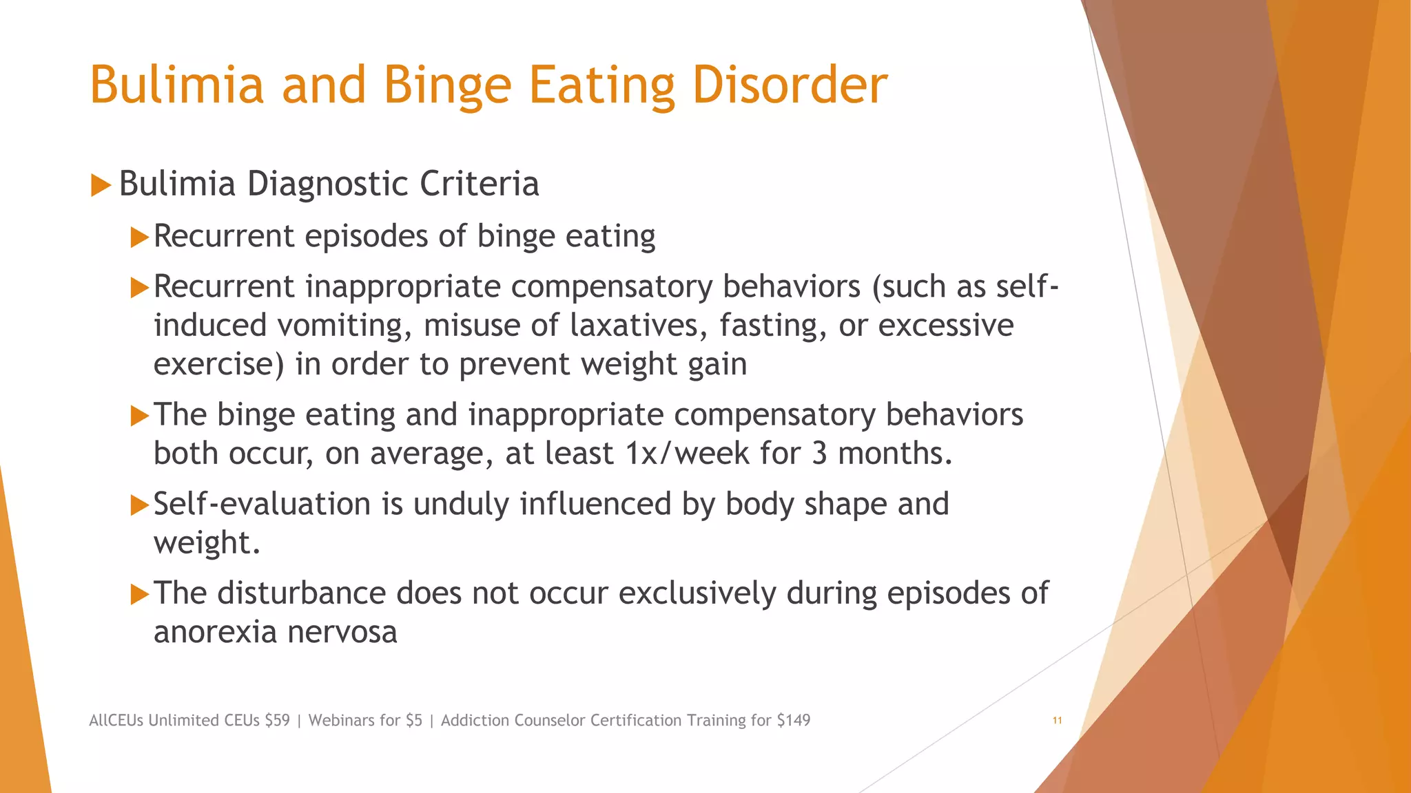 Eating Disorders Assessment: Part 2 | PPT