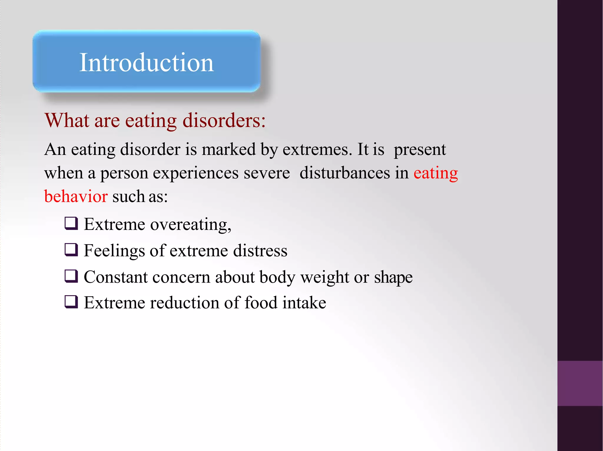 Eating disorders lecture | PPT