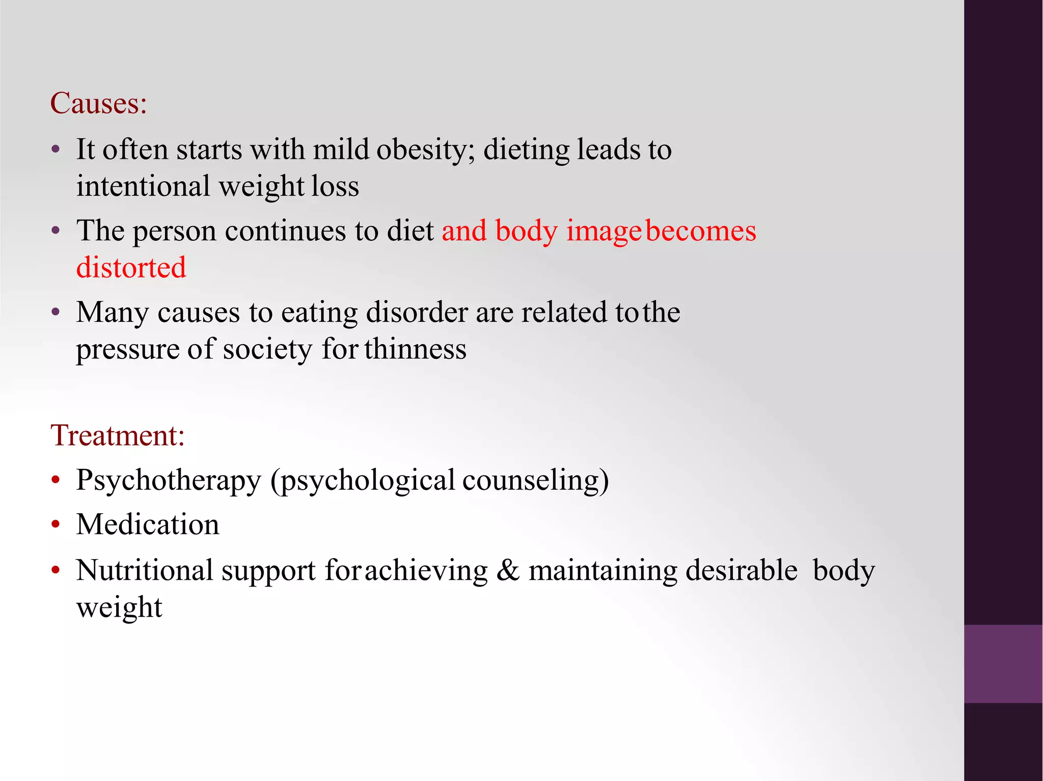 Eating disorders lecture | PPT