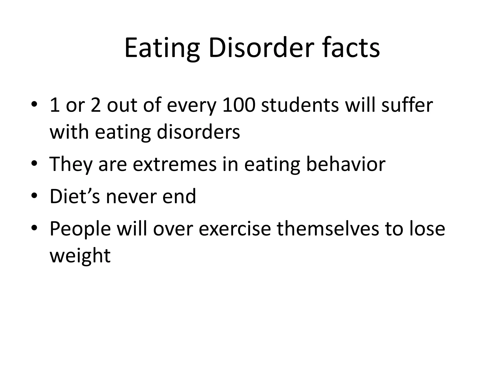 Eating disorders powerpoint | PPTX