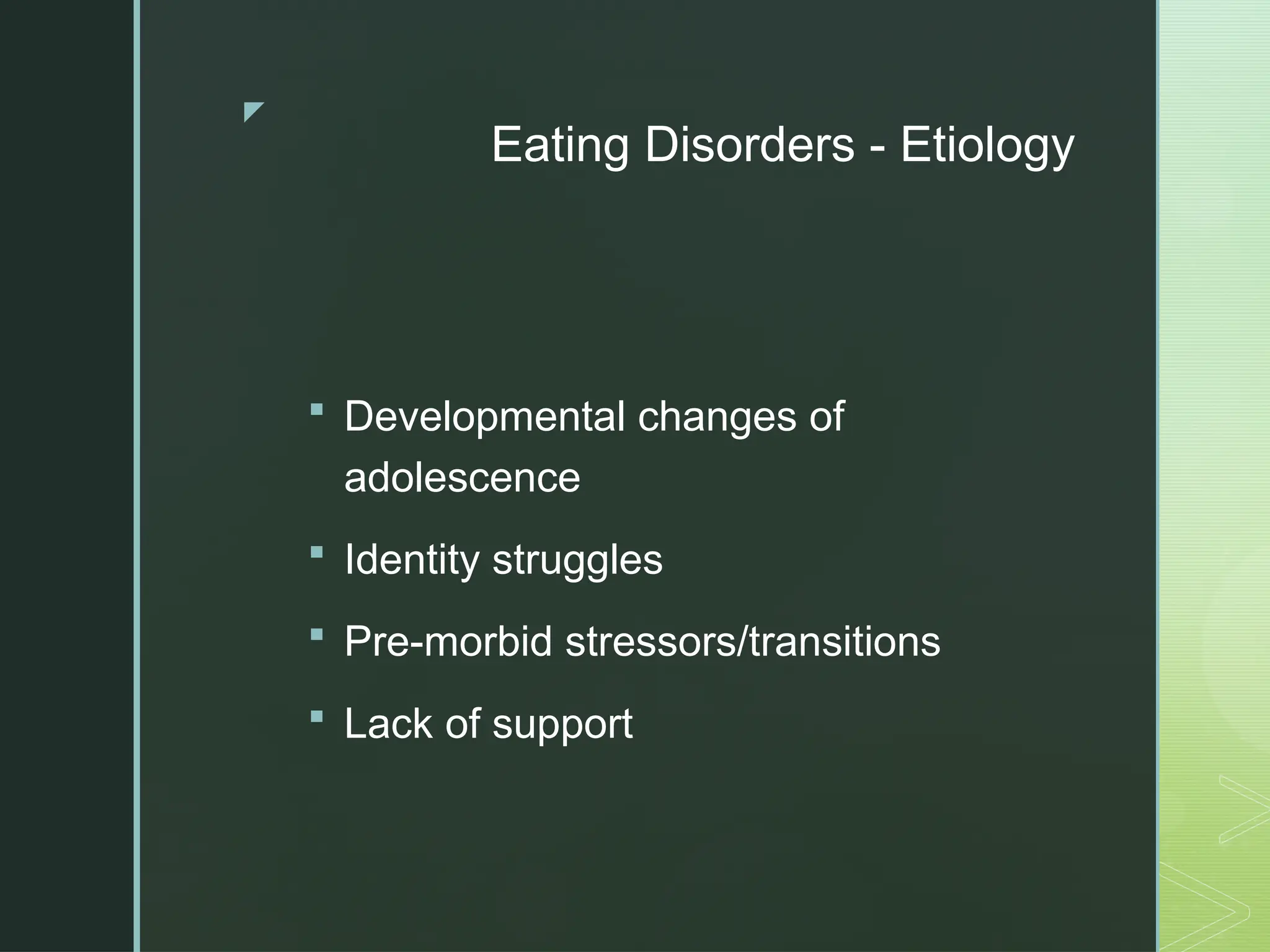 Eating Disorders: Diagnostic and Systemic factors | PPTX