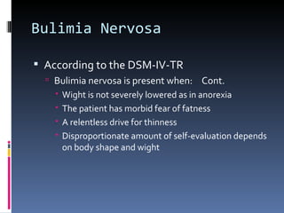 Eating disorders unit 10 | PPT