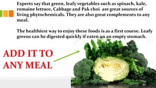 Eating live can help you live | PPT