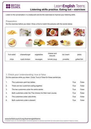 Eating out -_exercises_4 | PDF