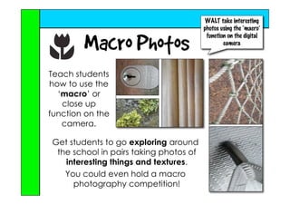 Ideas For Using The Digital Camera In The Primary Classroom Rachel Boyd ...