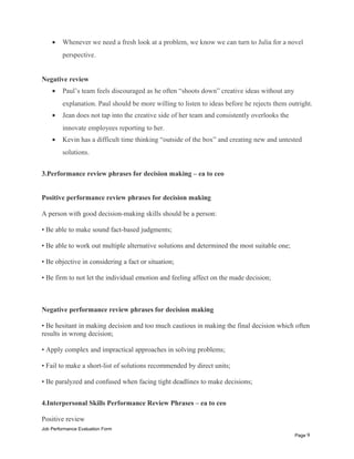Ea to ceo performance appraisal | DOC