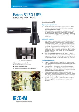 Eaton 5130-ups-datasheet | PDF