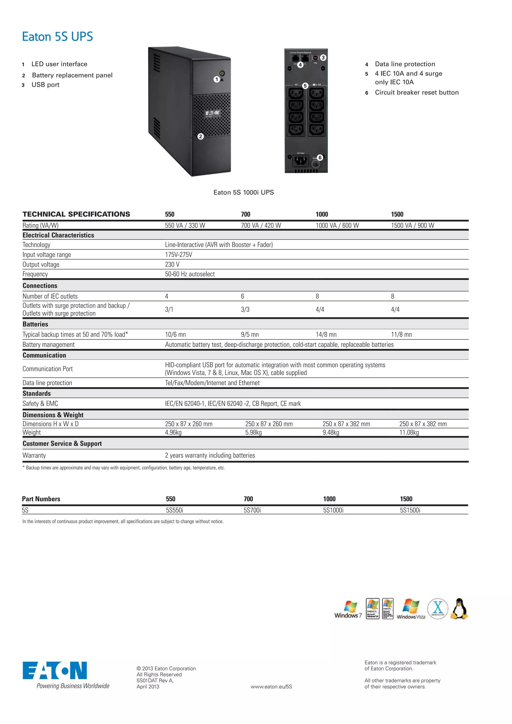 Eaton 5s-ups-datasheet | PDF