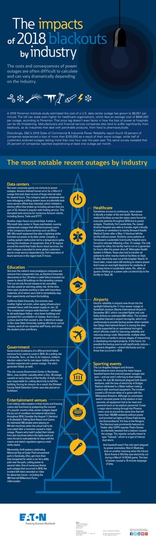 Impacts of power outages by industry | PDF