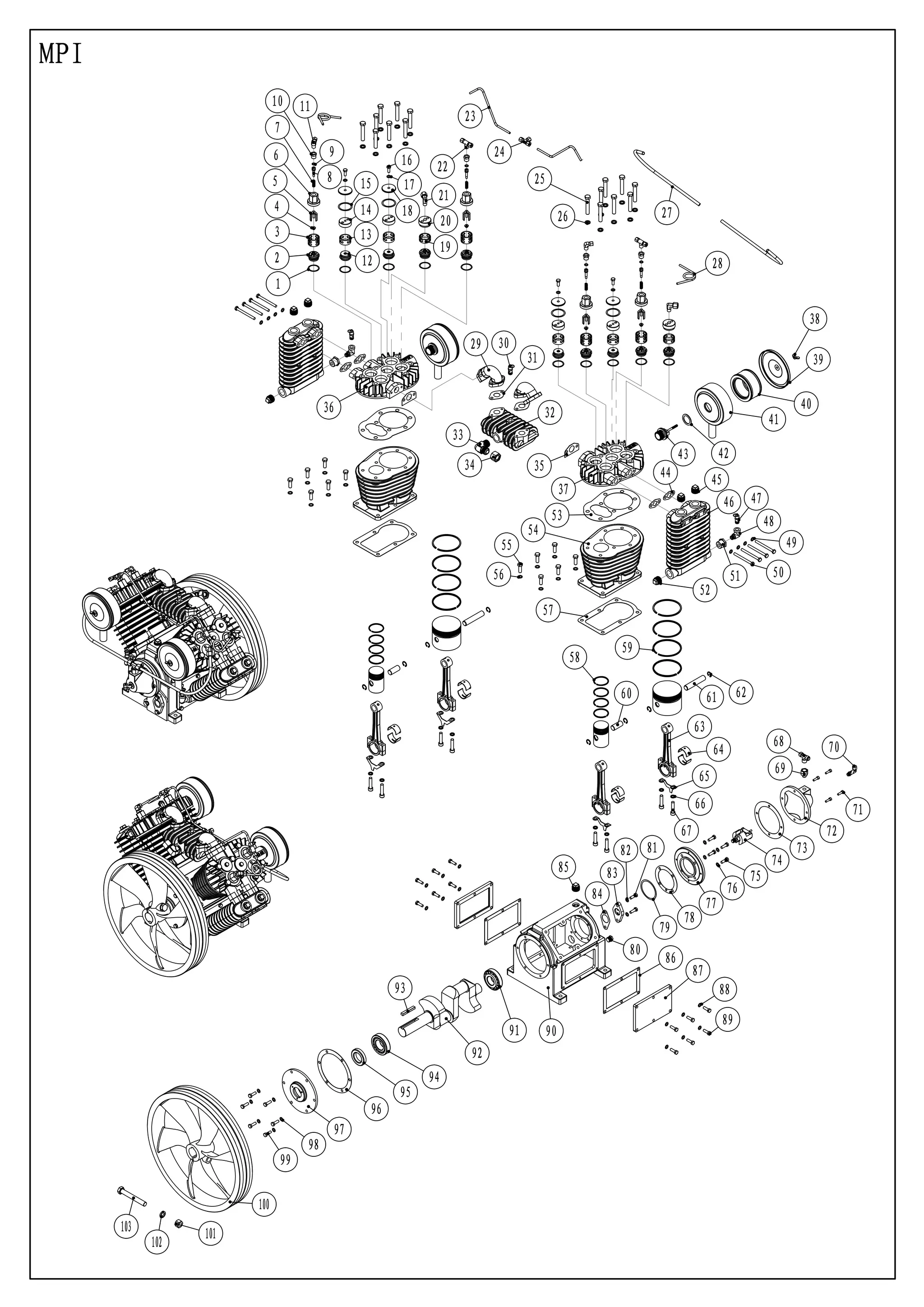 Eaton 10HP Compressor - Exploded View and Assembled Parts List | PDF