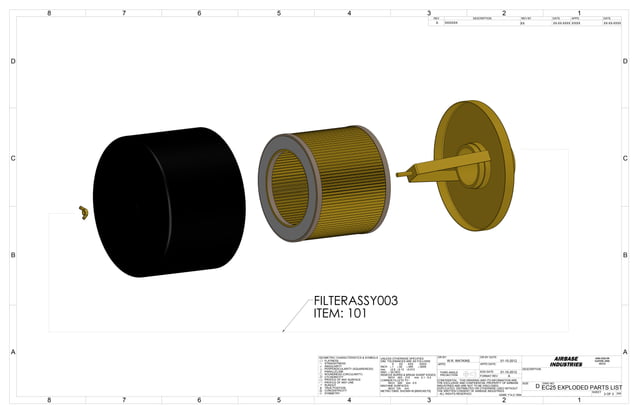 Eaton 25HP 2 Stage Compressor with 4 Valves - Exploded View and ...