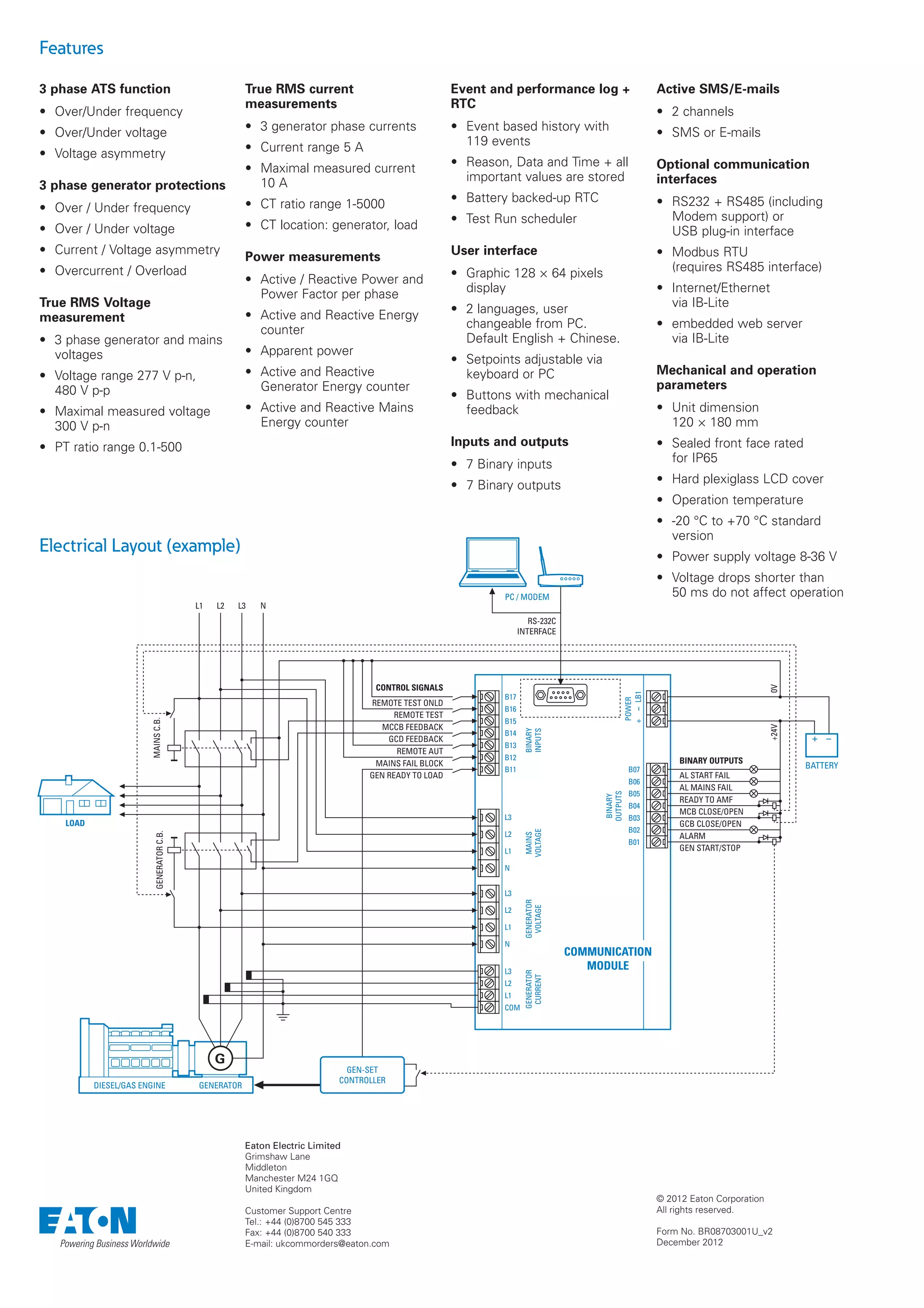 Eaton ats automatic transfer switch ats pwr | PDF