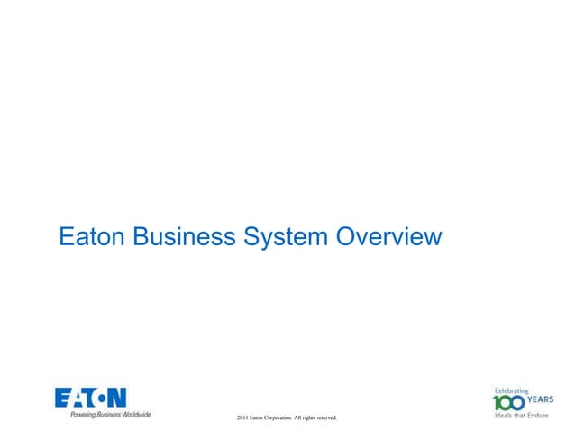 Eaton Business System Overview for annual ppt | PPT | Business ...