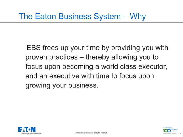 Eaton Business System Overview for annual ppt | PPT | Business ...