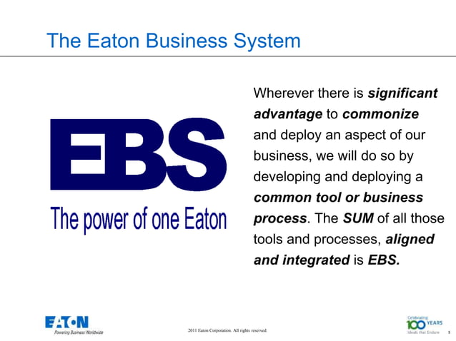 Eaton Business System Overview for annual ppt | PPT | Business ...