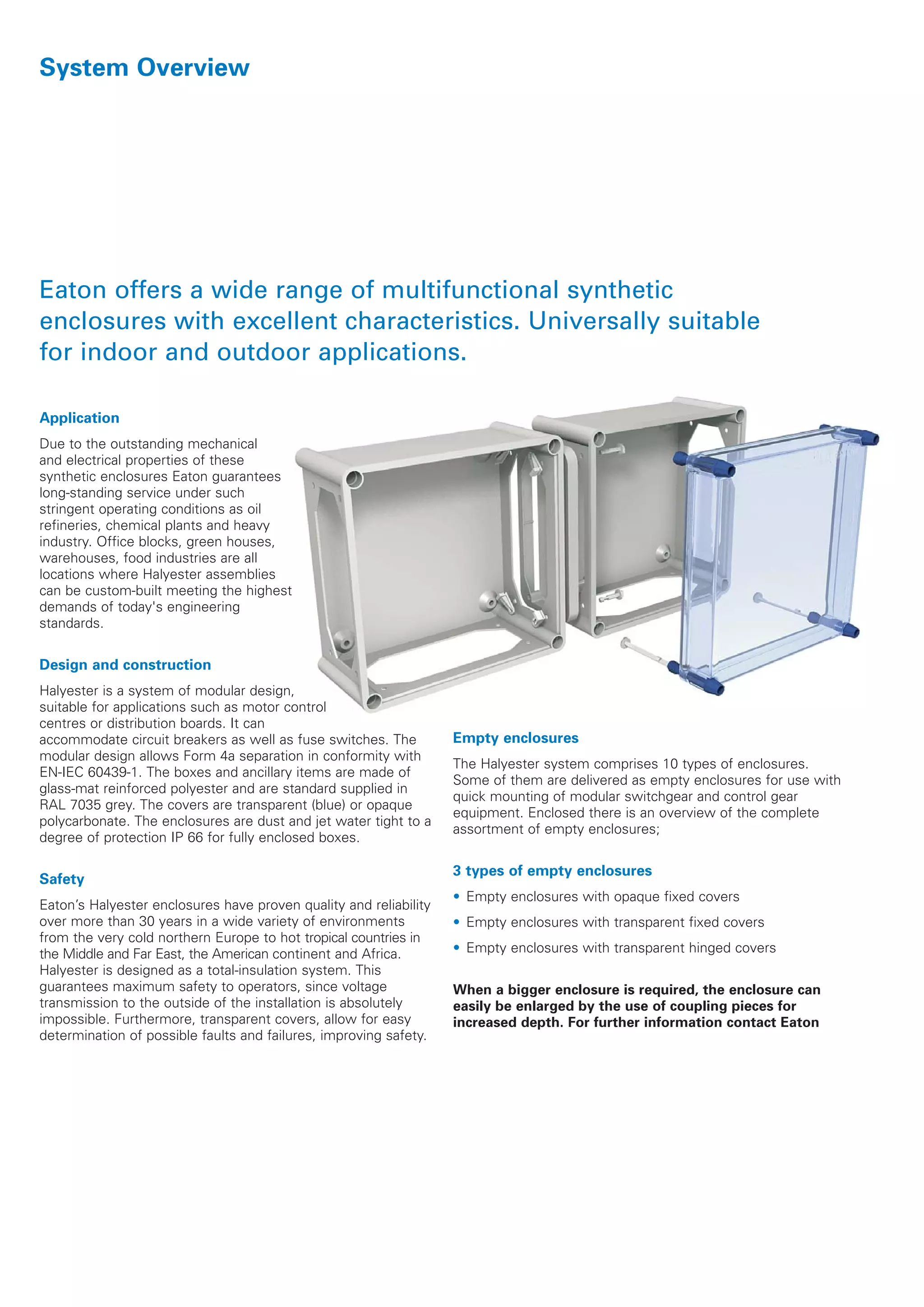 Eaton Halyester Electrical Enclosures | PDF
