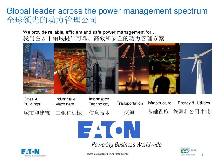 Eaton Overview China Oct 2011 for Campus