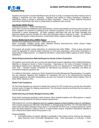 Eaton supplier excellence manual 12152013 | PDF