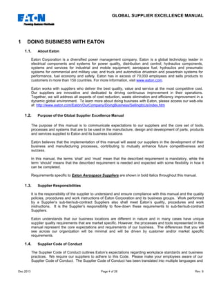 Eaton supplier excellence manual 12152013 | PDF