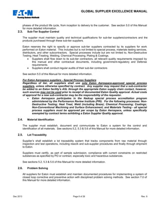 Eaton supplier excellence manual 12152013 | PDF