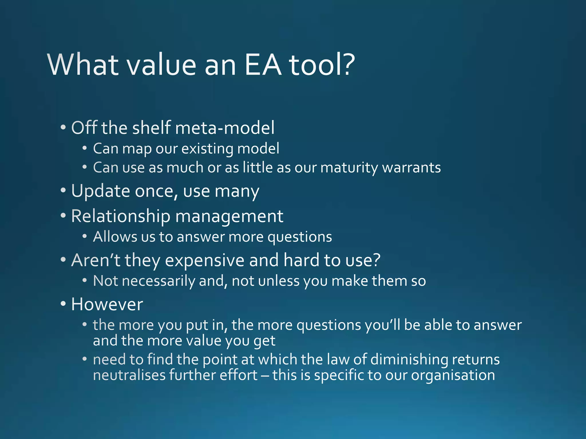 EA Tool for Managing Reference Architecture | PPTX