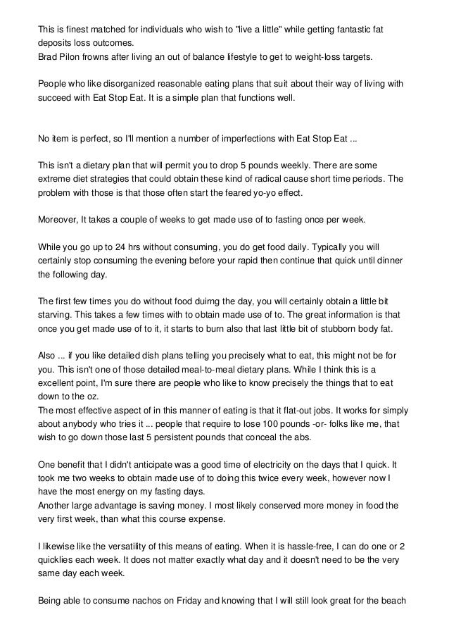 Eat Stop Eat: The simple way to Produce Tendon and also Lose Fatness by ...