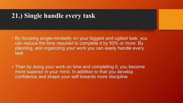 Eat that frog summary ppt | PPTX | Career Advice | Careers