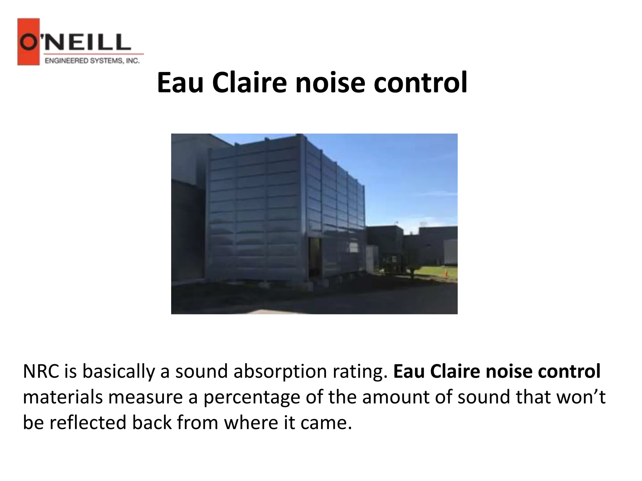 Eau Claire noise control | PPT