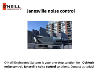Eau Claire noise control | PPT