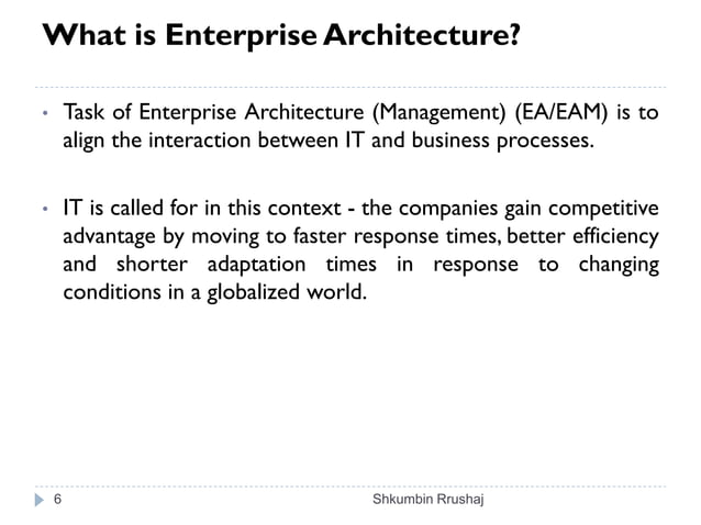 Enterprise Architecture Visualization | PPT