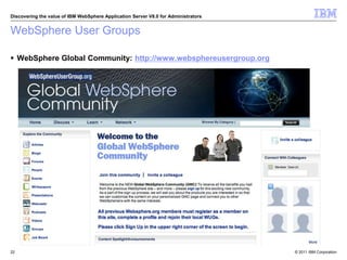 WebSphere Application Server Information Resources | PPTX
