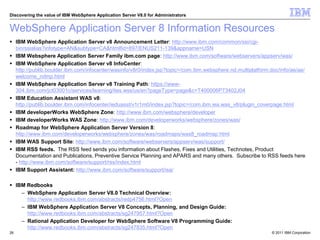 WebSphere Application Server Information Resources | PPTX