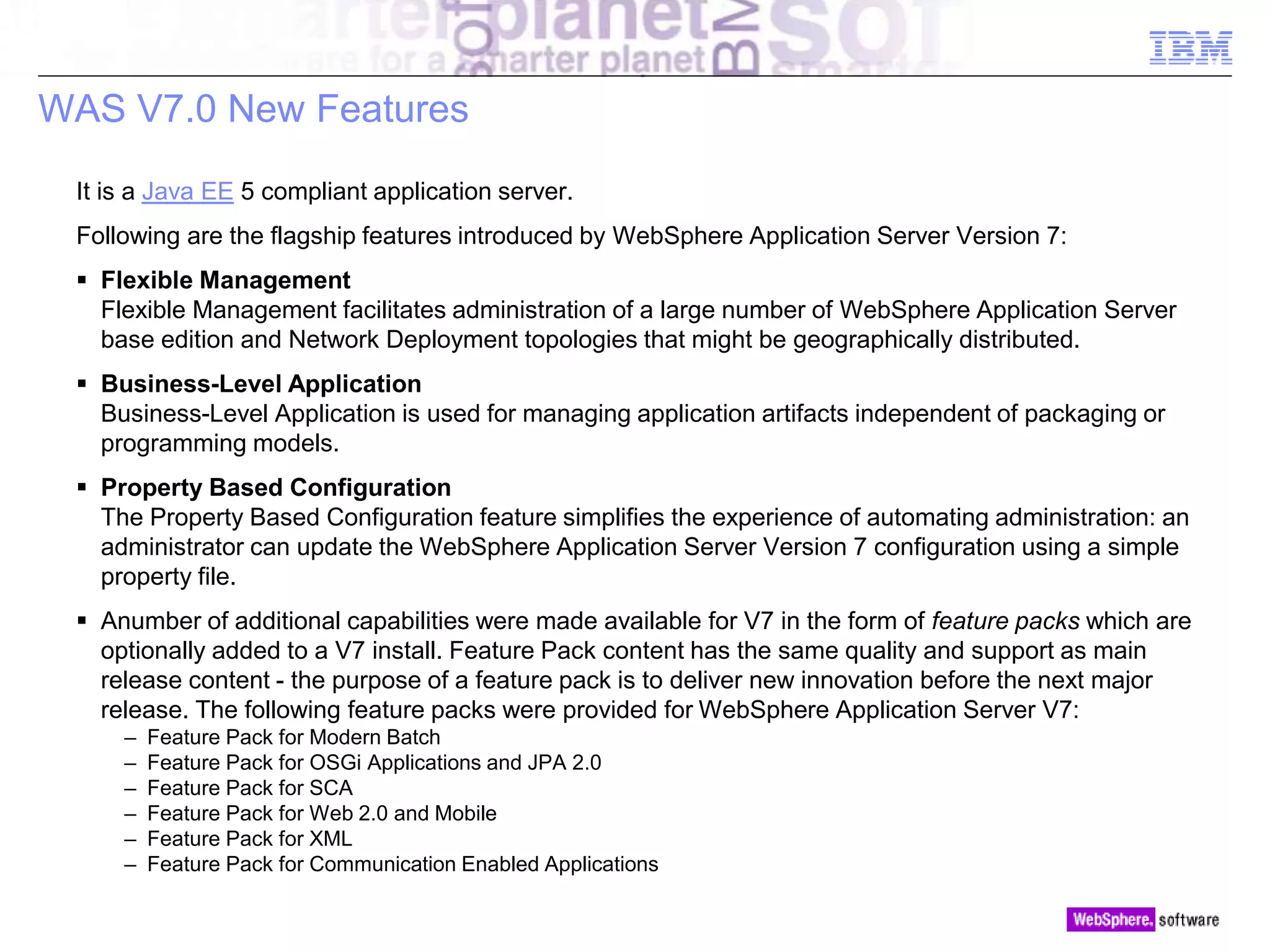 Ibm Websphere Application Server Version To Version Comparison Pptx Web Development Internet