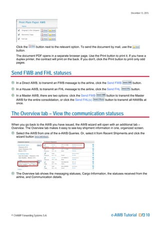 Logitude eAWB tutorial | PDF