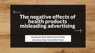 Misleading advertising of health products | PPT