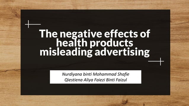 Misleading advertising of health products | PPT