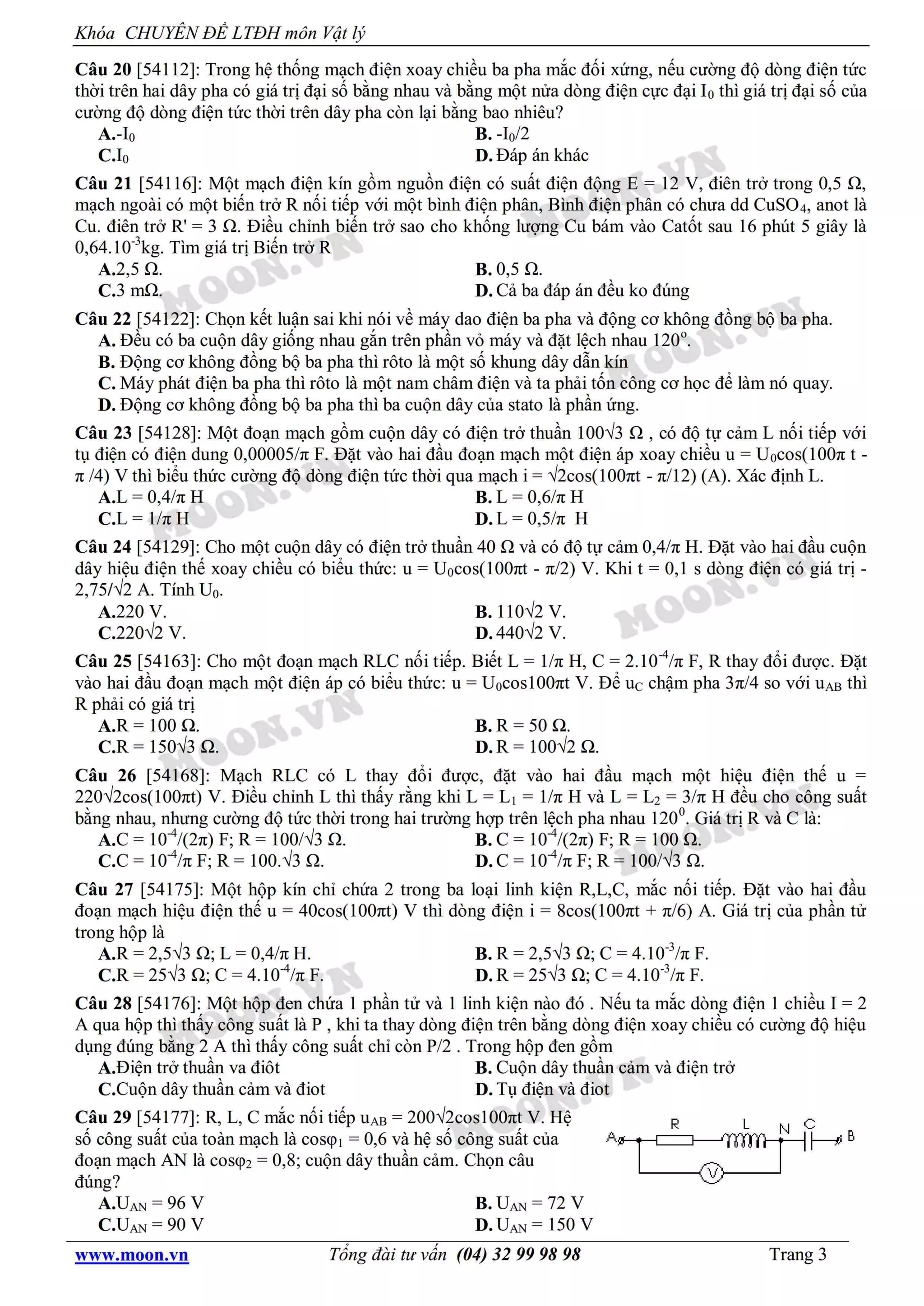 Chuyên đề cac mach dien xoay chieu | PDF