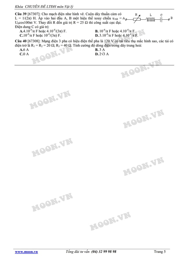 Chuyên đề cac mach dien xoay chieu | PDF