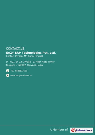 Eazy erp-technologies-pvt-ltd | PDF
