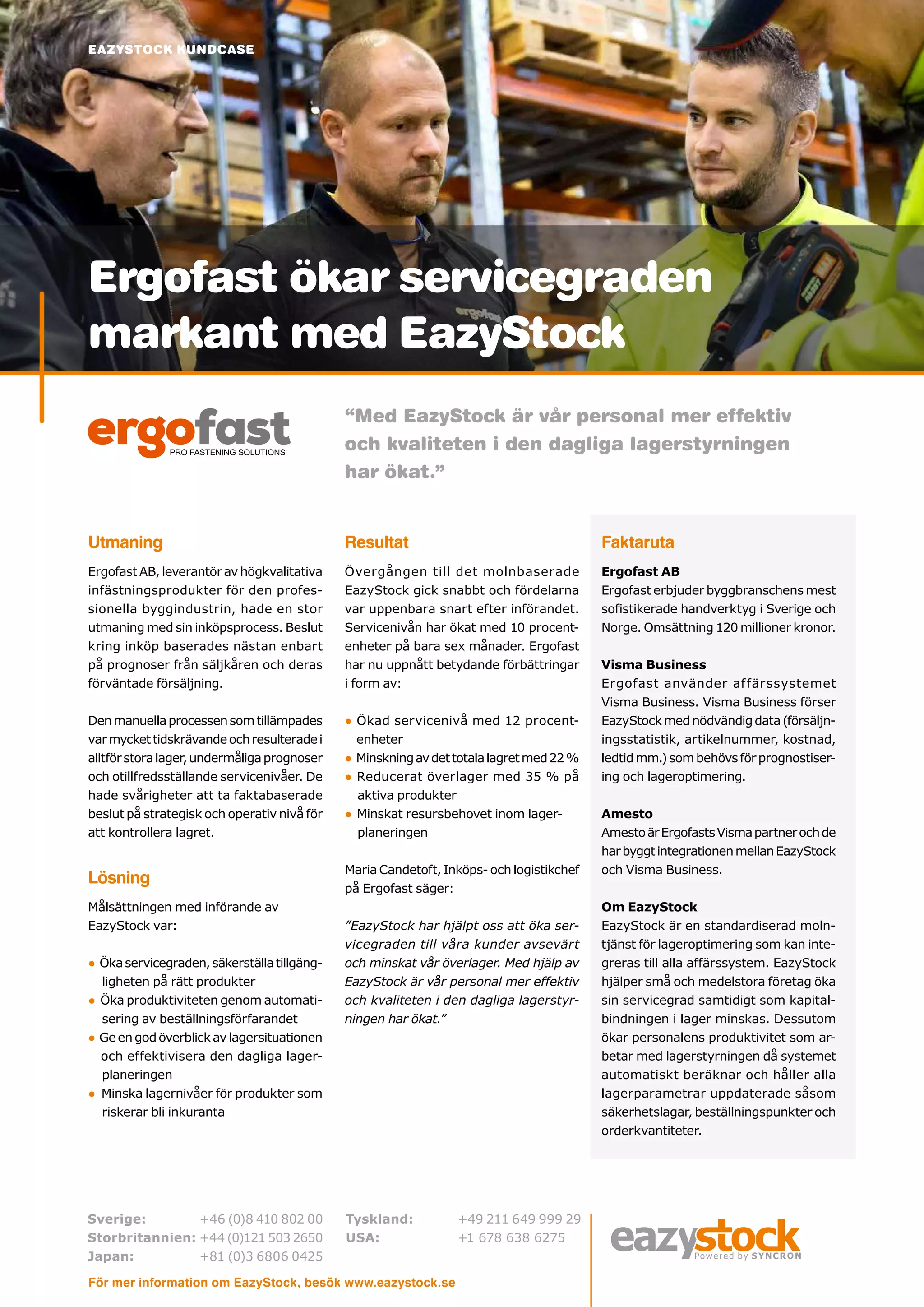 Case Study: EazyStock Ergofast (Swedish) | PDF