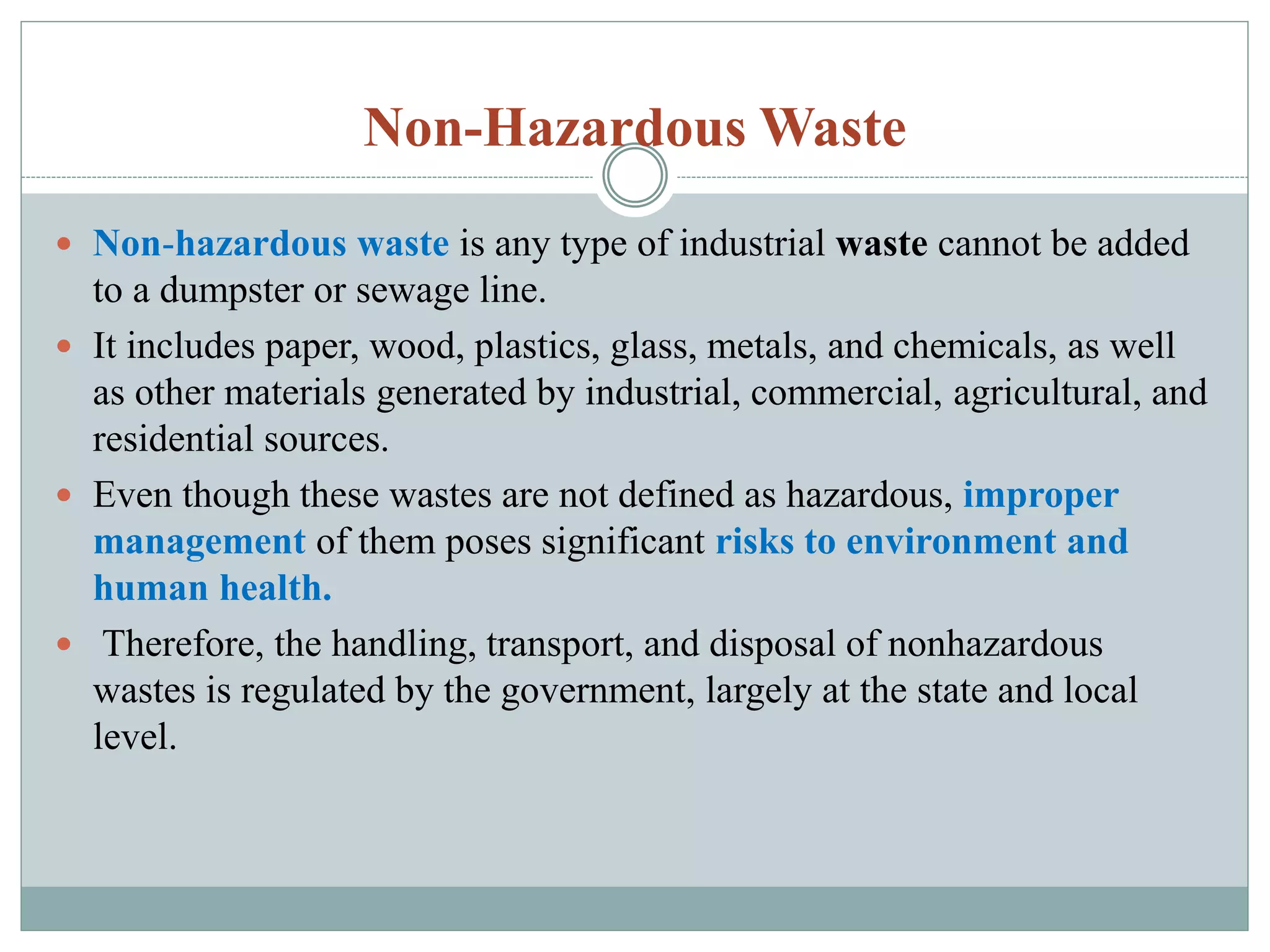 Non Hazardous waste management technologies-environmental biotechnology ...