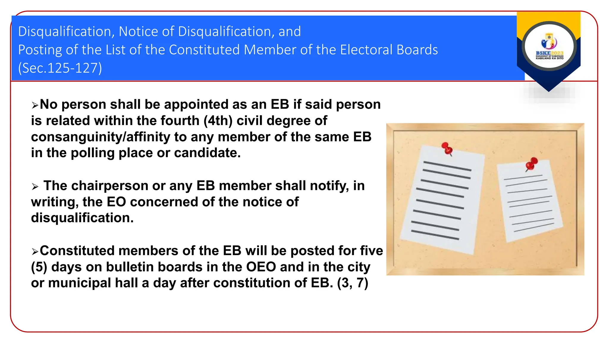 electoral boards presentation for technicalities | PPTX