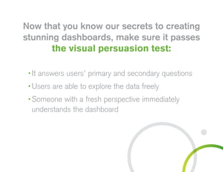 5 steps to a visually persuasive dashboard | PDF
