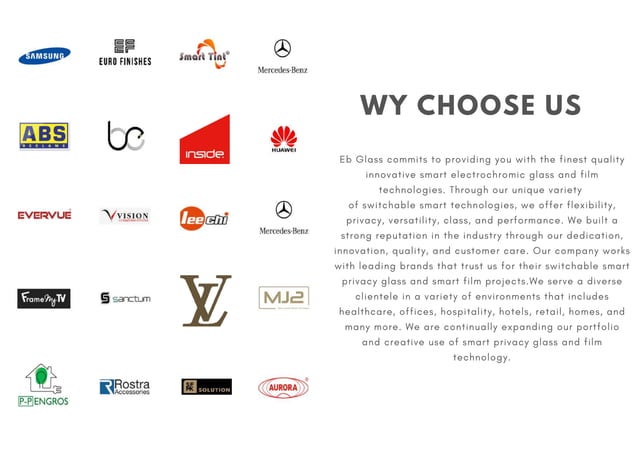 Switchable privacy glass -Eb glass-brochure | PPT